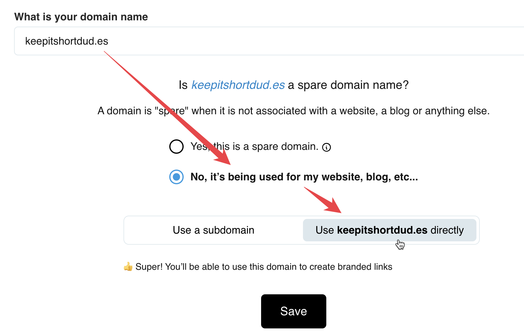 How do I set up an alias to shorten links with my website domain? – Help Center